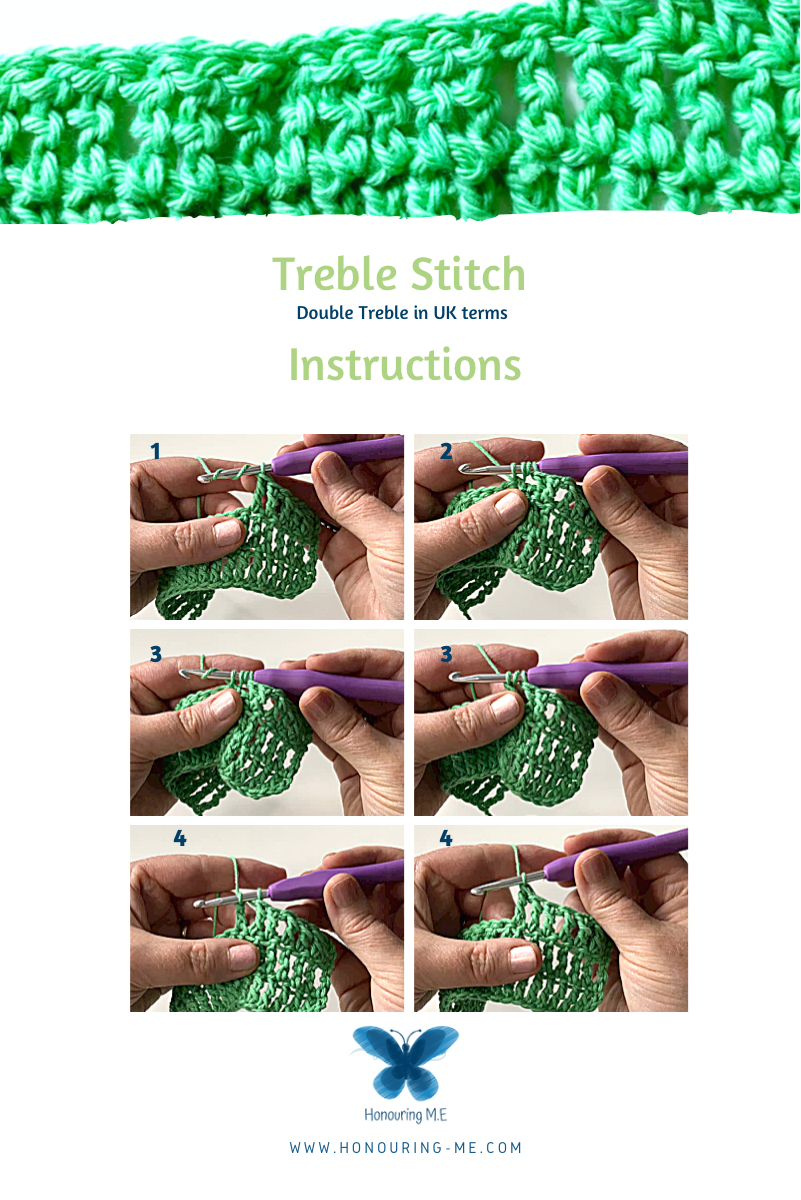 Treble Stitch Stitch Tutorial – Honouring M.E. Crochet Blog