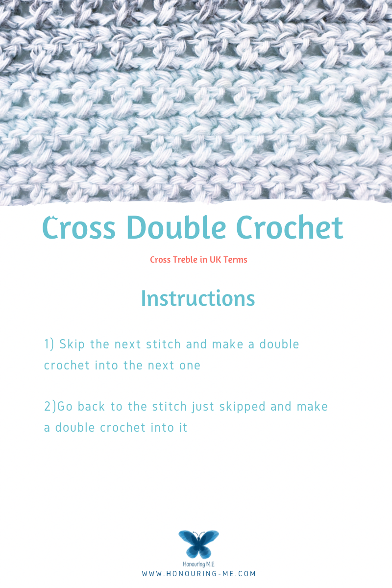 Crossed Double Crochet Tutorial – Honouring M.E. Crochet Blog