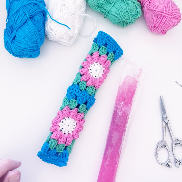 How to Crochet an Ice Block Holder from Granny Squares – Honouring M.E ...