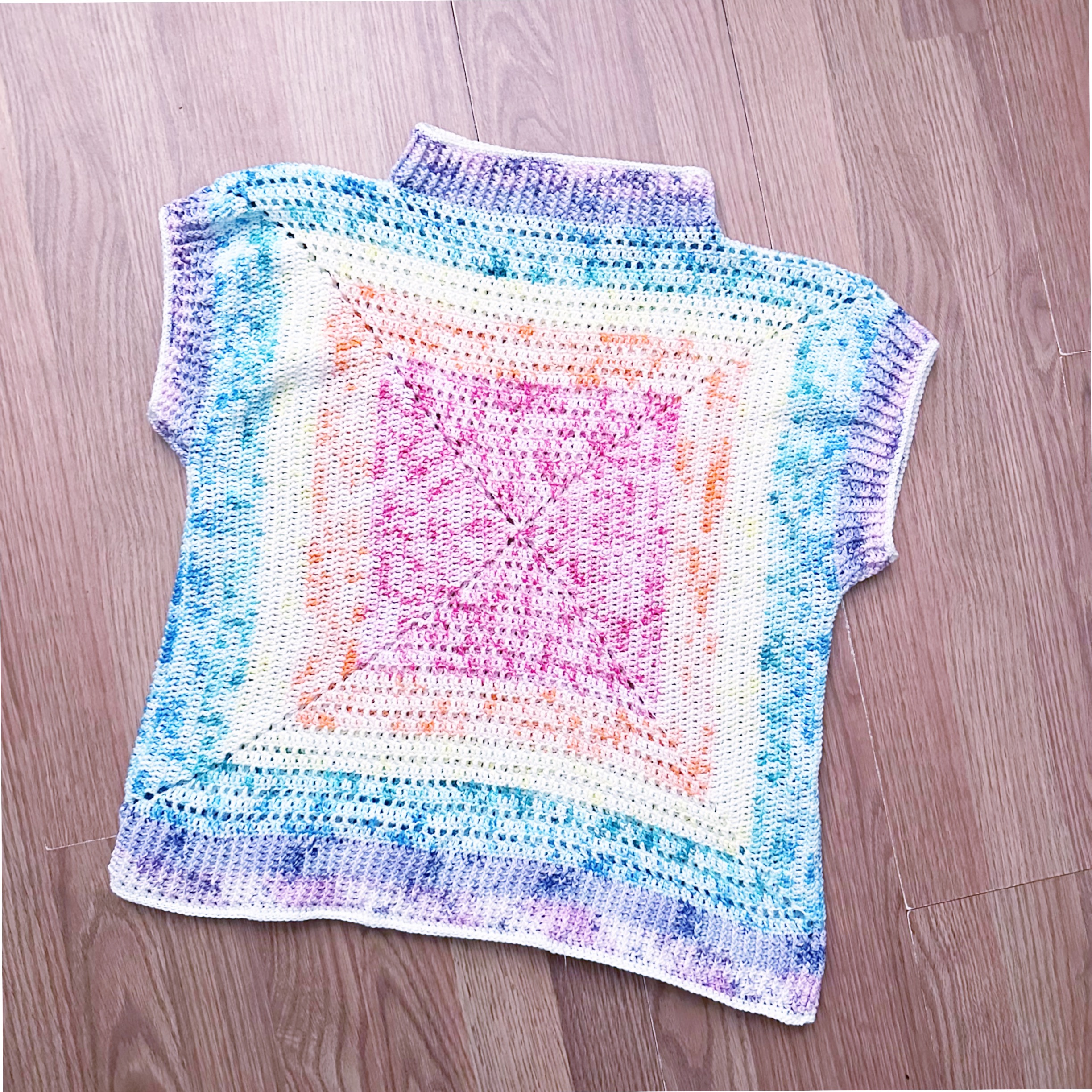 How to Crochet a Top from Two Granny Squares – Honouring M.E. Crochet Blog